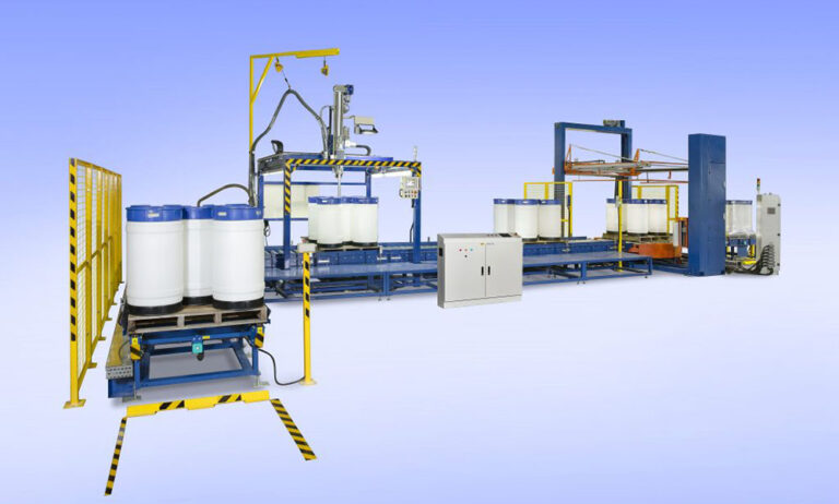 Auto Pallet Automatic IBC/Drum Filling Machine - AF Advantech Pte Ltd